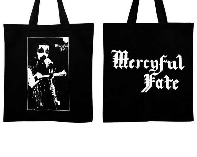 MERCYFUL FATE Band Tee Tote Bag Handmade OOAK Metalhead Gift - Etsy