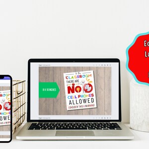 EDITABLE No Cellphones Allowed Wall Sign Classroom Poster, Classroom ...