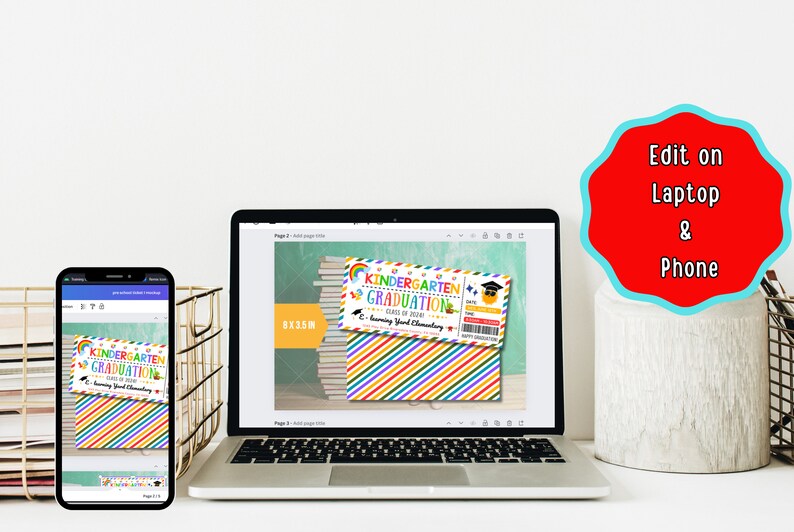 EDITABLE Pre School Graduation Ticket, Kindergarten Graduation, School ...