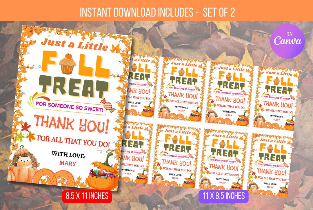 EDITABLE Fall Thank You Tags, Happy Thanksgiving Gift Tags Appreciation ...