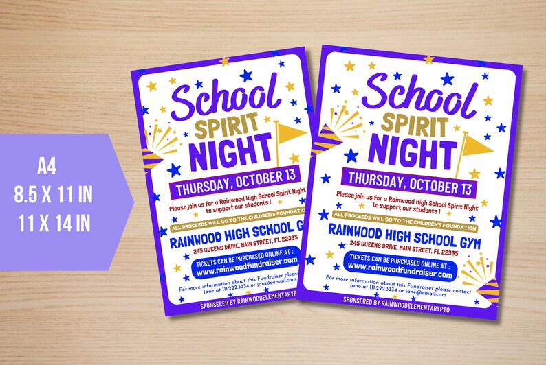 EDITABLE School Spirit Week, School Spirit Week Party, Spirt Night ...