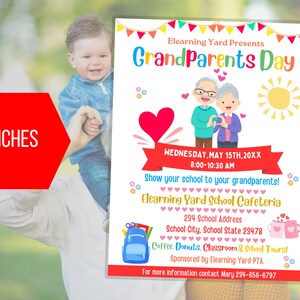 EDITABLE Grandparents Day Invite, Printable Grandparents Party ...