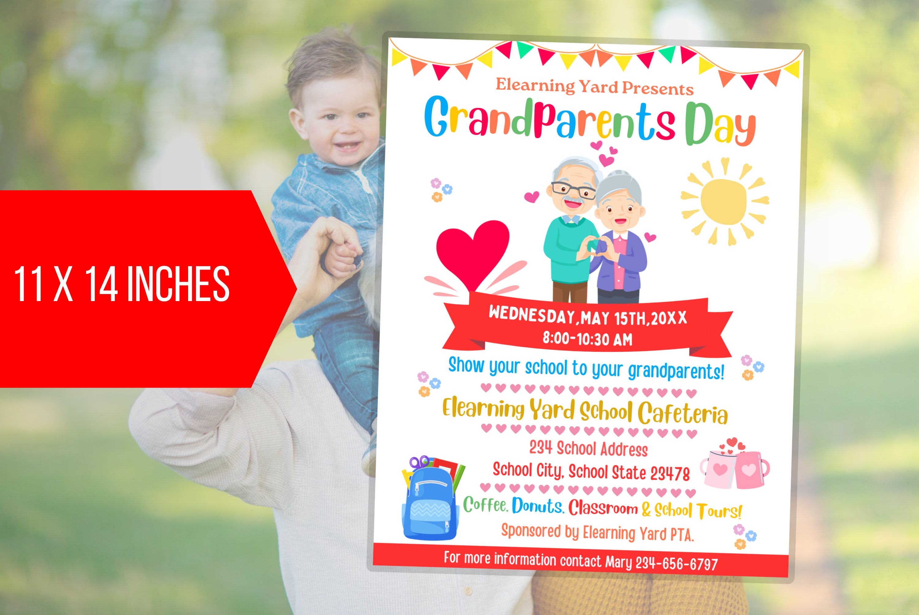 EDITABLE Grandparents Day Invite, Printable Grandparents Party ...