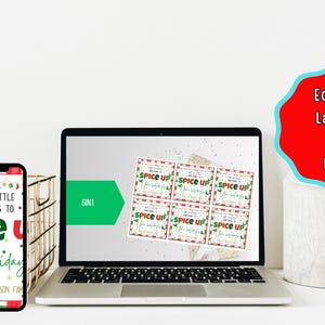 EDITABLE Spice up Your Holiday, Christmas Gift Tags, Seasonings Gift ...