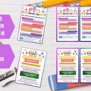 Editable PTO Flyer Bundle, Printable School PTO Information Forms ...