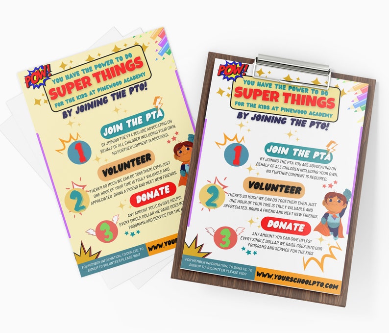 Printable/editable PTO PTA Recruitment Flyer School - Etsy