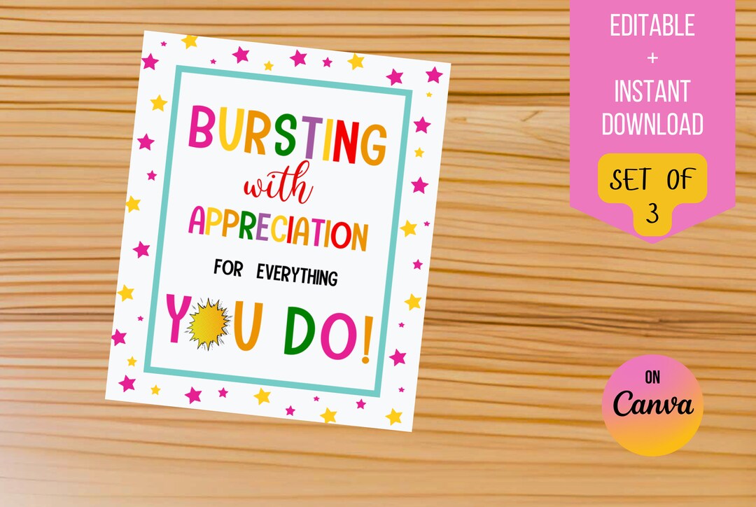 Teacher Appreciation Print | Star Teacher Appreciation | Candy Sign ...