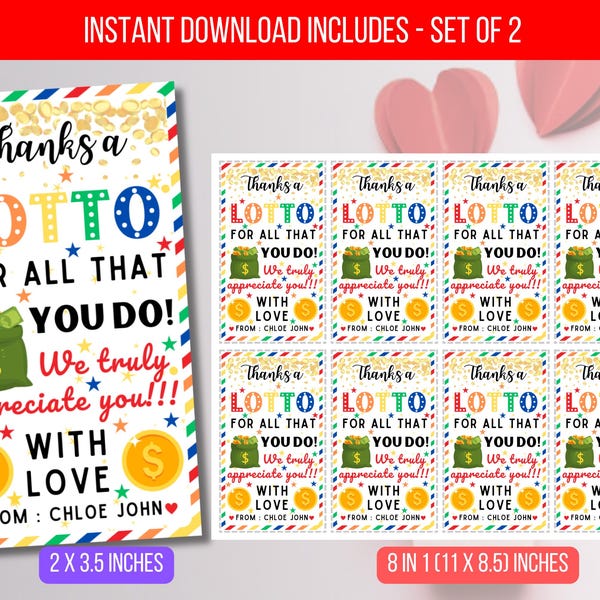 Teacher Appreciation Lottery - Etsy