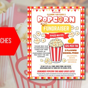 EDITABLE Popcorn Fundraiser Flyer Template, Non Profit Event Poster ...