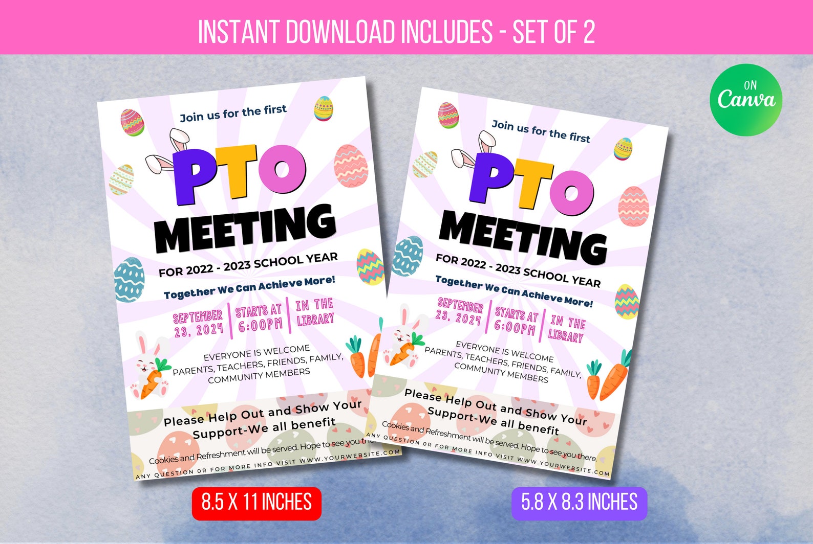 EDITABLE April PTO Meeting Handout Flyer, School Information Meeting ...