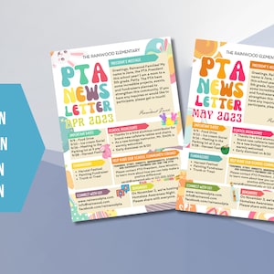 EDITABLE PTA Monthly Newsletter Template Bundle, Classroom Printable ...