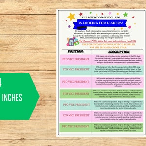 Printable School Board PTO Pta Election Recruitment Flyer, School ...