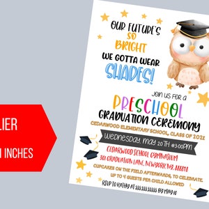 EDITABLE Preschool Graduation Invitation, Preschool Pre K Graduation ...