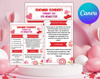 Editable December PTO PTA Newsletter Flyer Printable, School Year ...