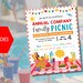 EDITABLE Annual Family Picnic Flyer Template, Staff Customer ...