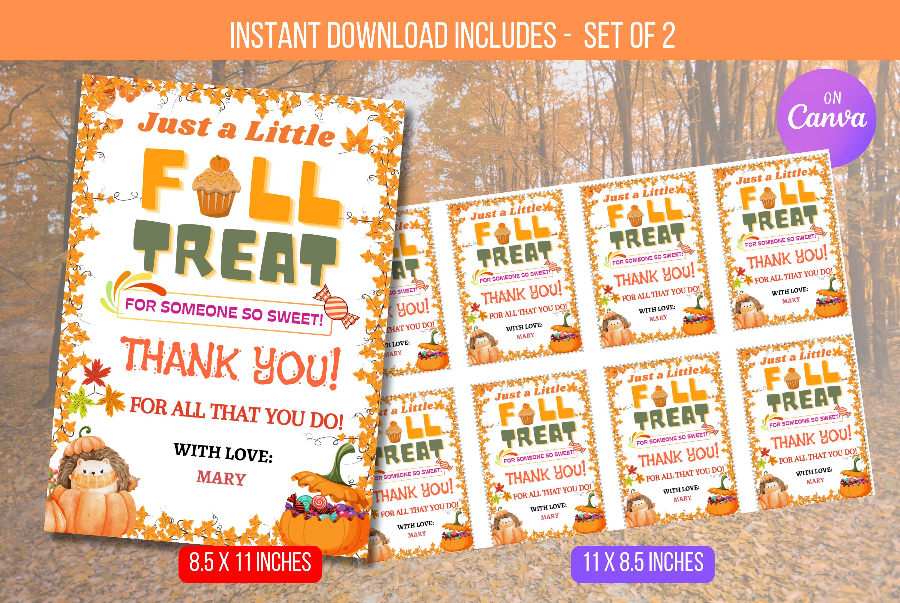 EDITABLE Fall Thank You Tags Happy Thanksgiving Gift Tags - Etsy Australia