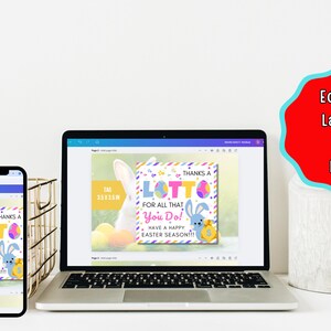 EDITABLE Easter Thanks A Lotto for All That You Do Lottery Gift Tags ...