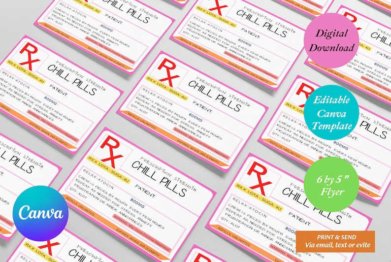 PRINTABLE Prescription Chill Pill Candy Jar Label | Nursing Home | CNA ...