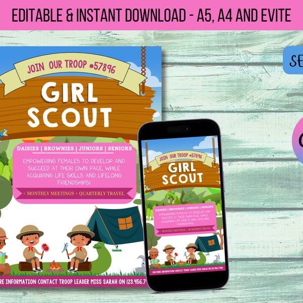 Girl Scout Recruitment Flyer - Etsy