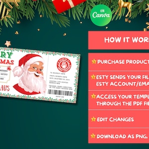 EDITABLE Photos With Santa Template Flyer, Photo Ticket, Picture With ...