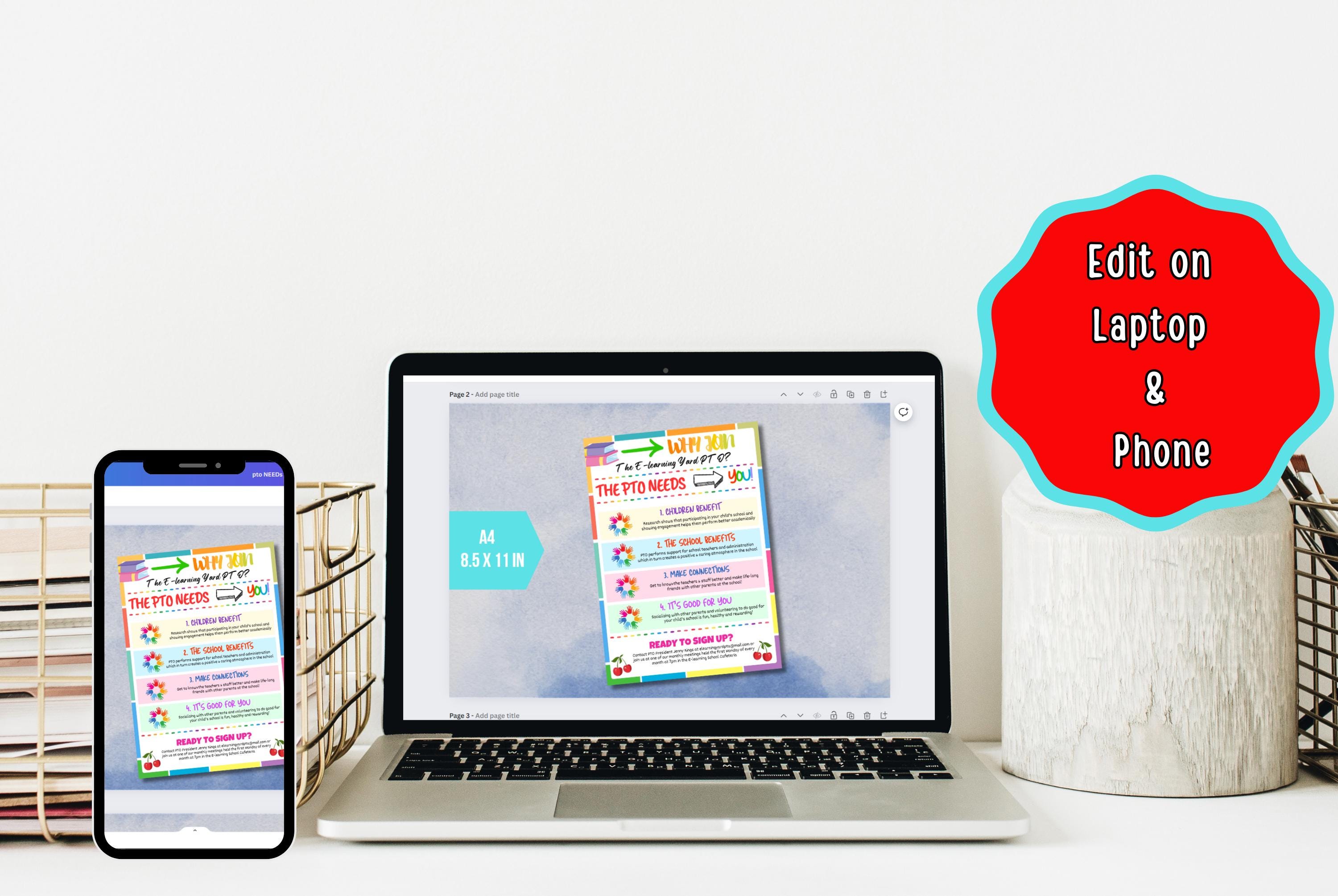 EDITABLE PTO PTA Recruitment Flyer Template, Join the Pto Information ...