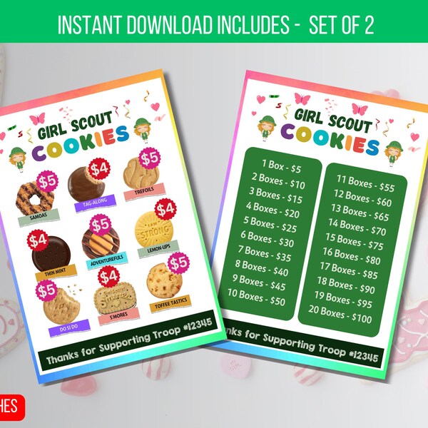 Girl Scout Cookies 2023 - Etsy