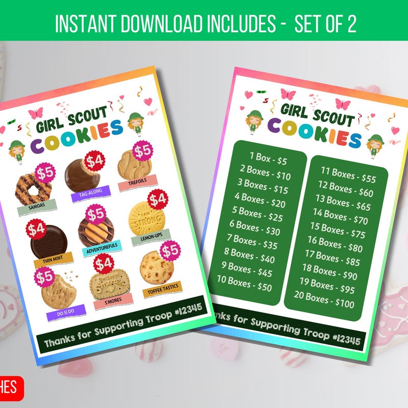 Girl Scout Cookies 2023 - Etsy