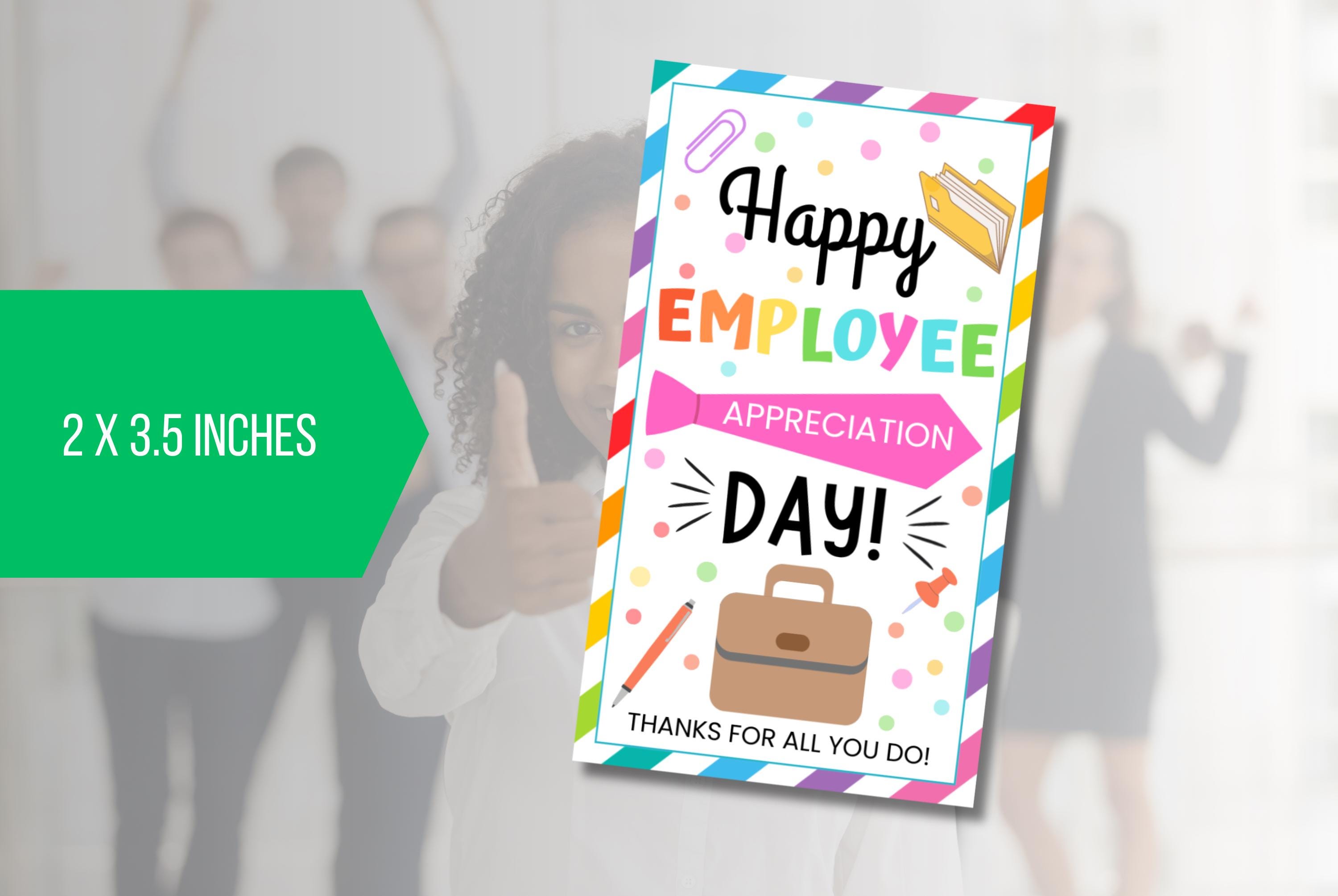 EDITABLE Happy Employee Appreciation Day Gift Tag, Employee ...