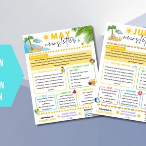 EDITABLE PTO Monthly Newsletter Template Bundle, Classroom Printable ...