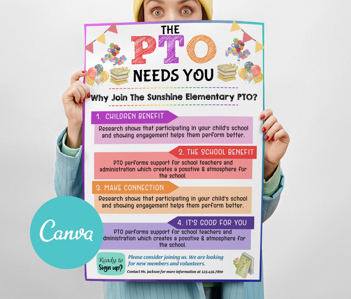 Did You Know the Pto Pta Does That Flyer Why Join the PTO - Etsy