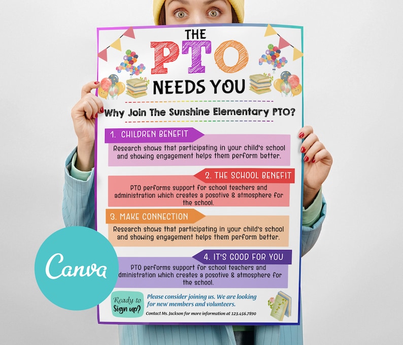 Did You Know the Pto Pta Does That Flyer Why Join the PTO - Etsy