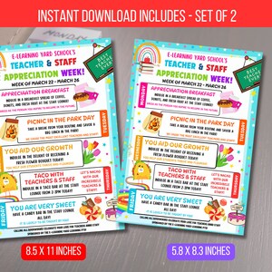 EDITABLE Teacher and Staff Appreciation Invitation, Editable School ...