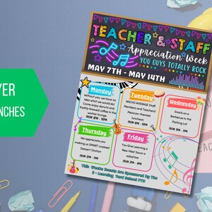 EDITABLE Teacher and Staff Appreciation Invitation, Editable School ...