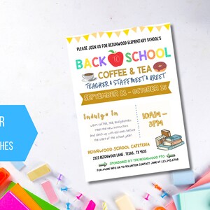 EDITABLE Back to School Meet and Greet Teacher and Staff, Coffee and ...