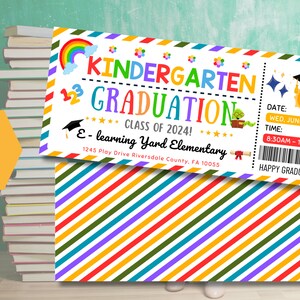 EDITABLE Pre School Graduation Ticket, Kindergarten Graduation, School ...