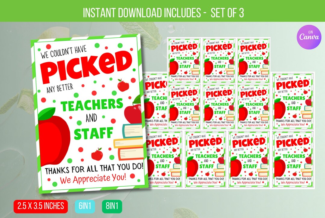 EDITABLE We Couldn't Have Picked Better Teachers and Staff, Teacher ...