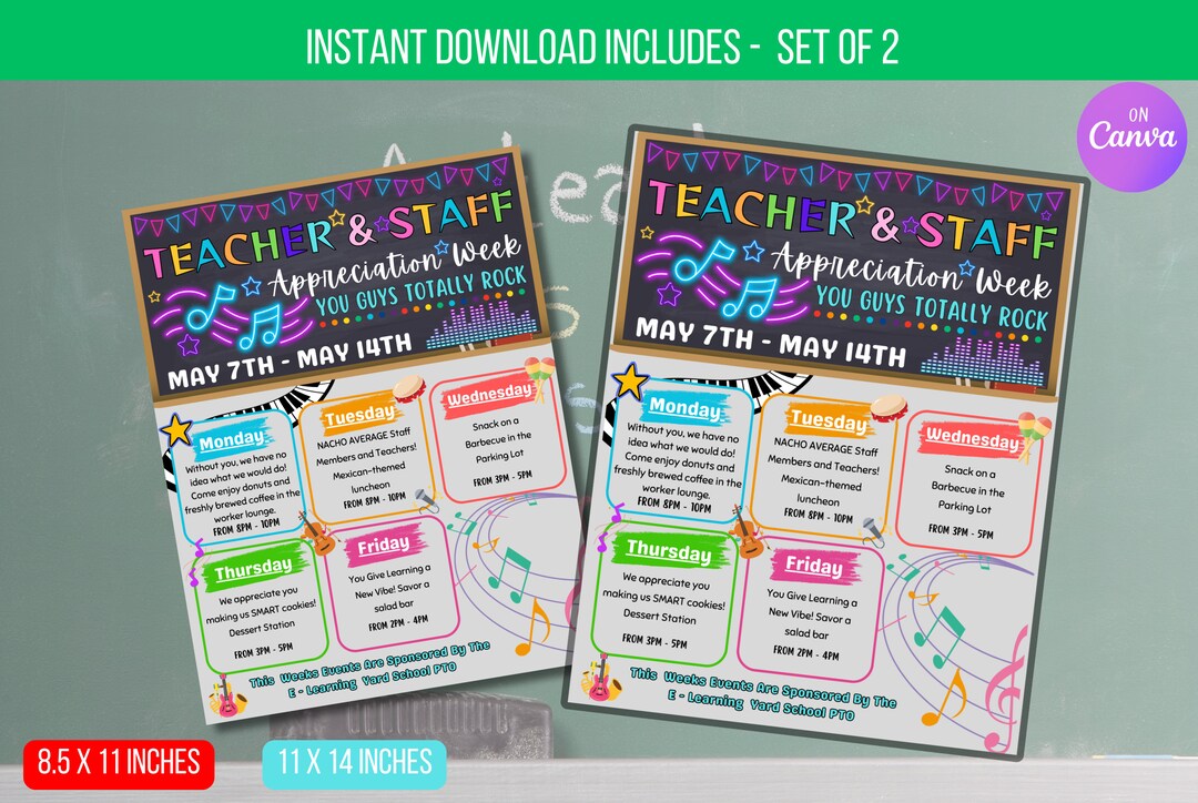 EDITABLE Teacher and Staff Appreciation Invitation, Editable School ...