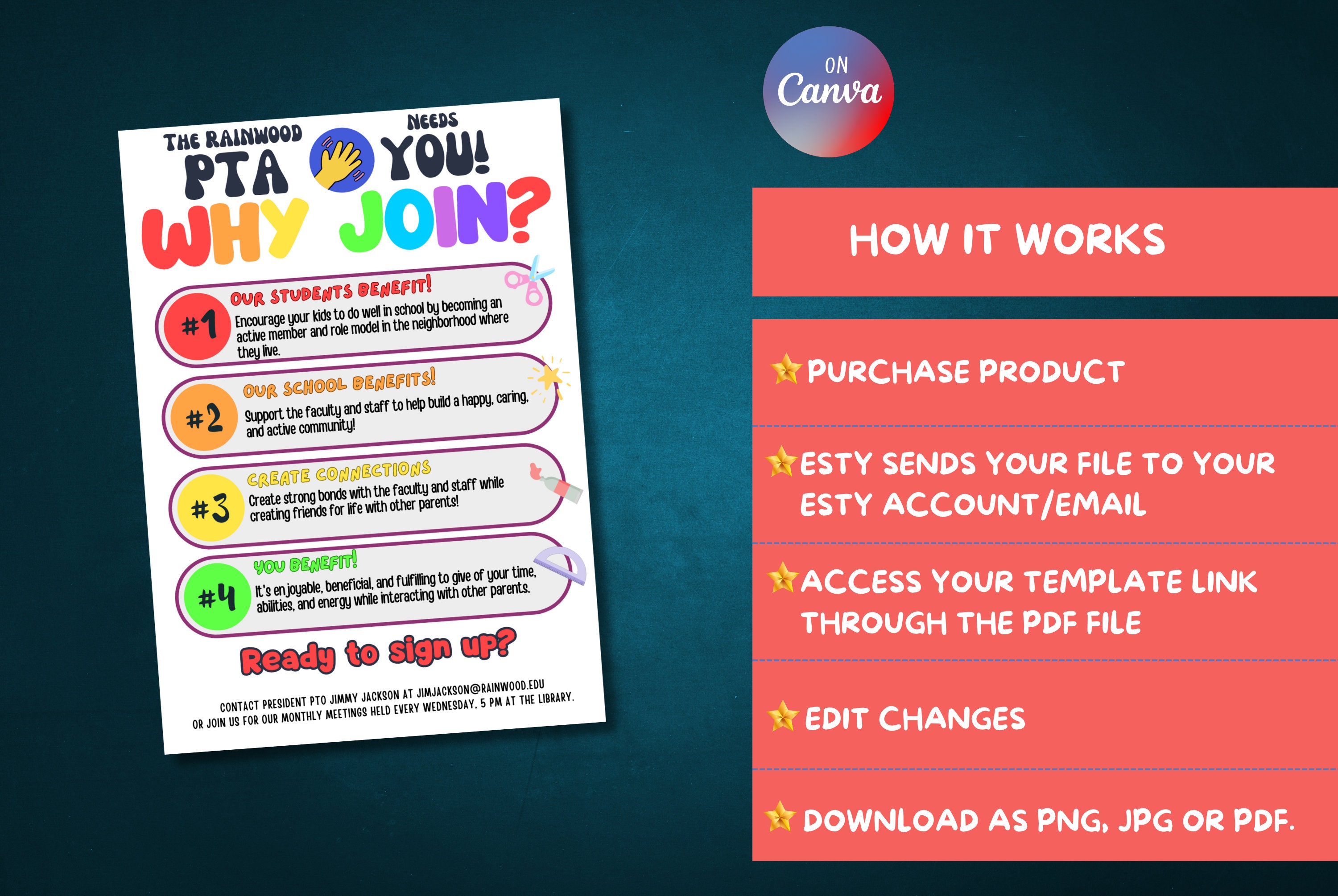 EDITABLE Why Join the PTA, Pto Pta Recruitment Flyer, Why Join the Pta ...