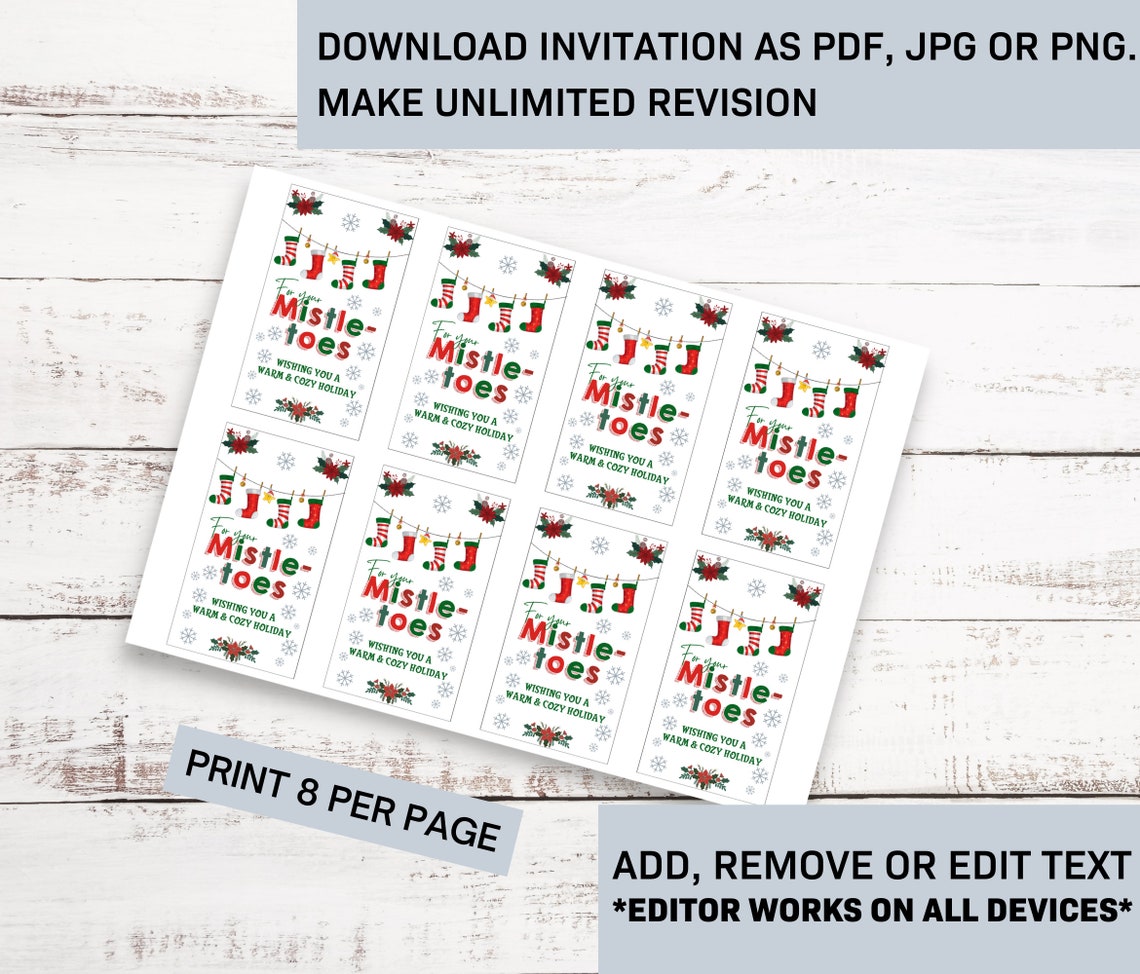 Editable/printable for Your Mistletoes Christmas Gift Tag, Christmas ...