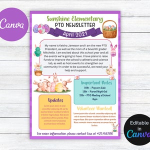 APRIL PTO Newsletter Flyer, School Easter Event Monthly Event, Why ...