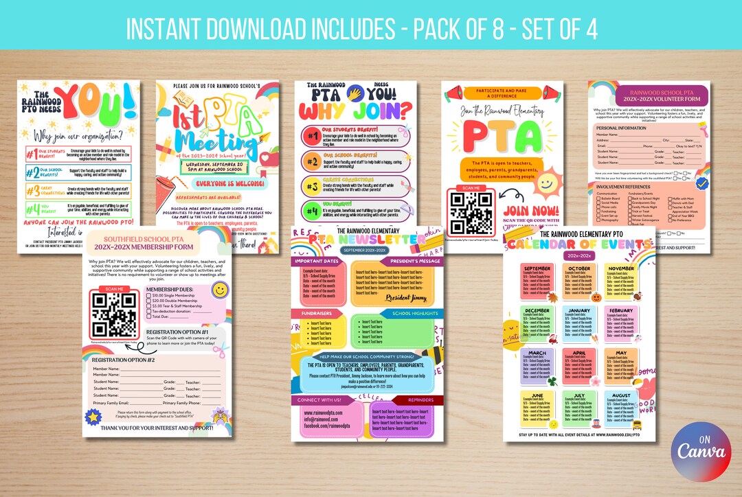 EDITABLE PTA Complete Package Flyer, Meeting Flyer, Volunteer Needed ...