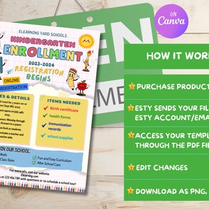 EDITABLE Kindergarten Enrollment Flyer, Registration Flyer, School ...