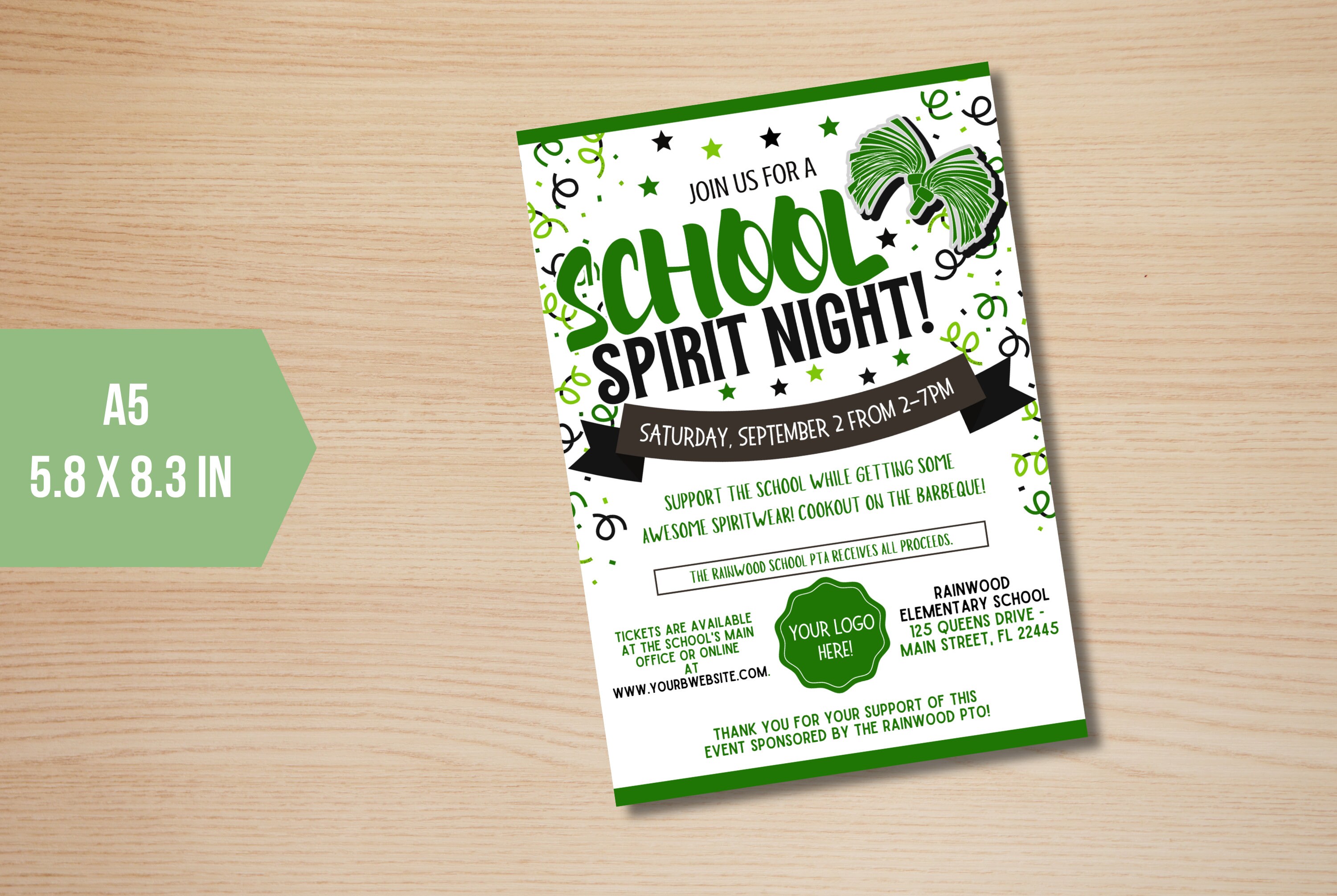 Editable School Spirit Flyer School Spirit Night Party Spirt - Etsy