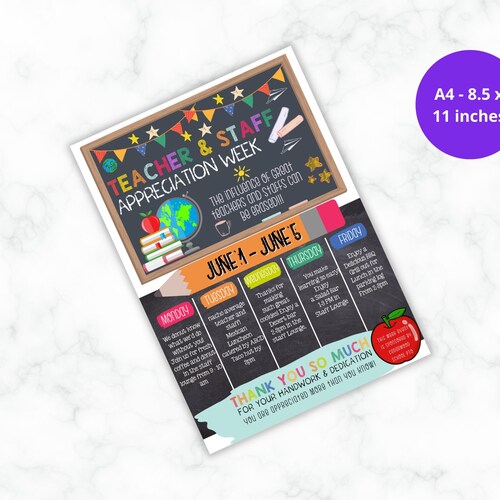 Editable Teacher Appreciation Staff Invitation Luncheon - Etsy