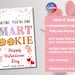 EDITABLE Smart Cookie Valentine's Day Gift Tag, Cookie Favor Tag ...