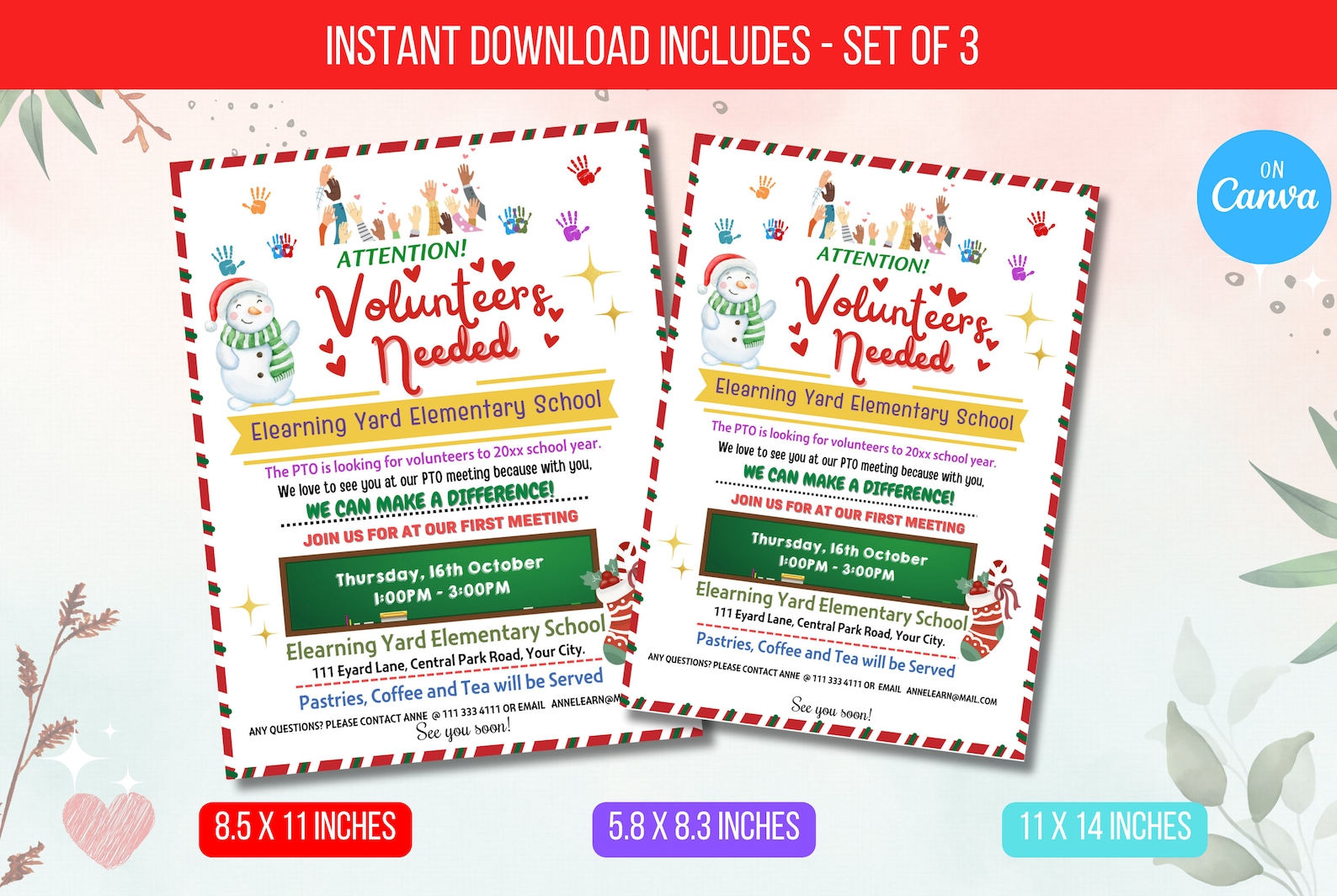 EDITABLE Volunteer Recruitment Flyer, Volunteers Needed Flyer Template ...