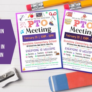 EDITABLE PTO Flyer Bundle, Printable School PTO Information Forms ...