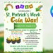 EDITABLE St. Patricks Day Coin War Fundraiser Flyer, Printable Handout ...