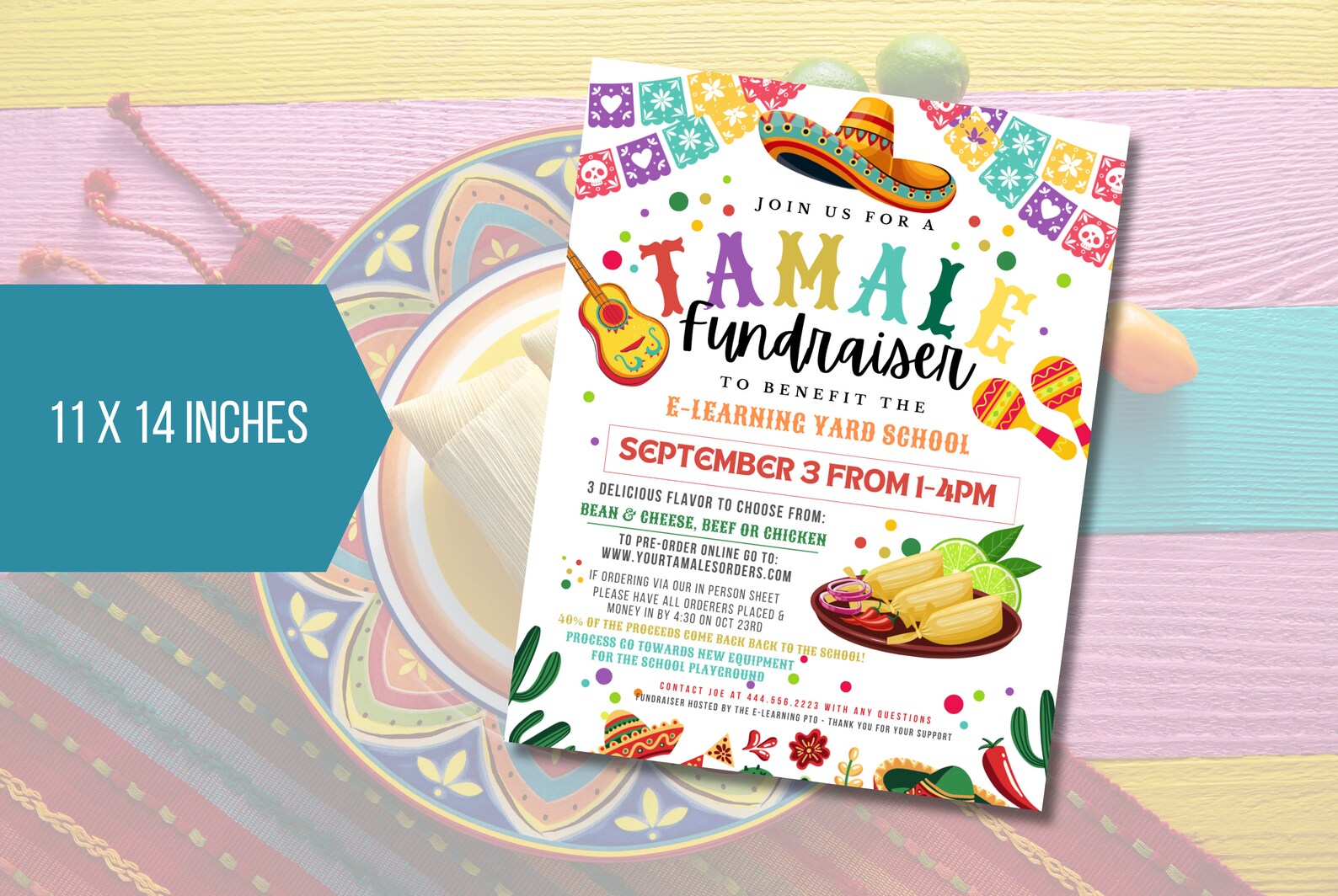EDITABLE Tamale Fundraiser, Mexican Food Dinner Night Event, PTO PTA ...