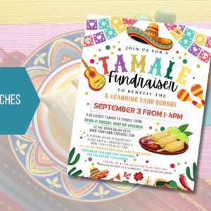 EDITABLE Tamale Fundraiser, Mexican Food Dinner Night Event, PTO PTA ...